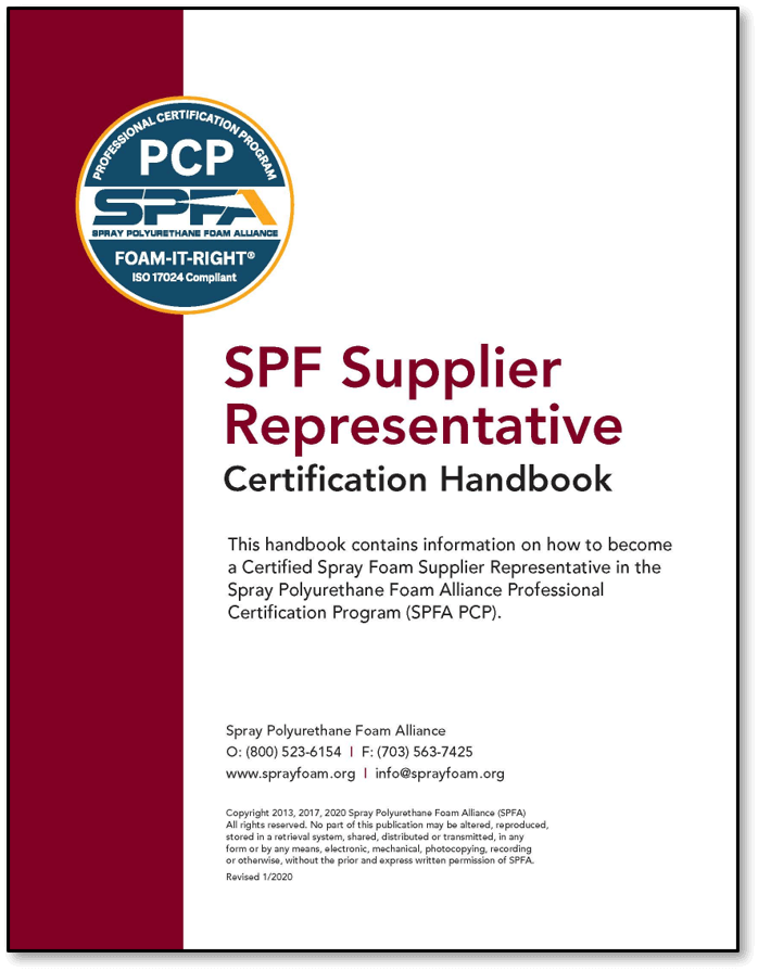 Supplier Rep and Field Examiner Certification - Spray Polyurethane Foam ...